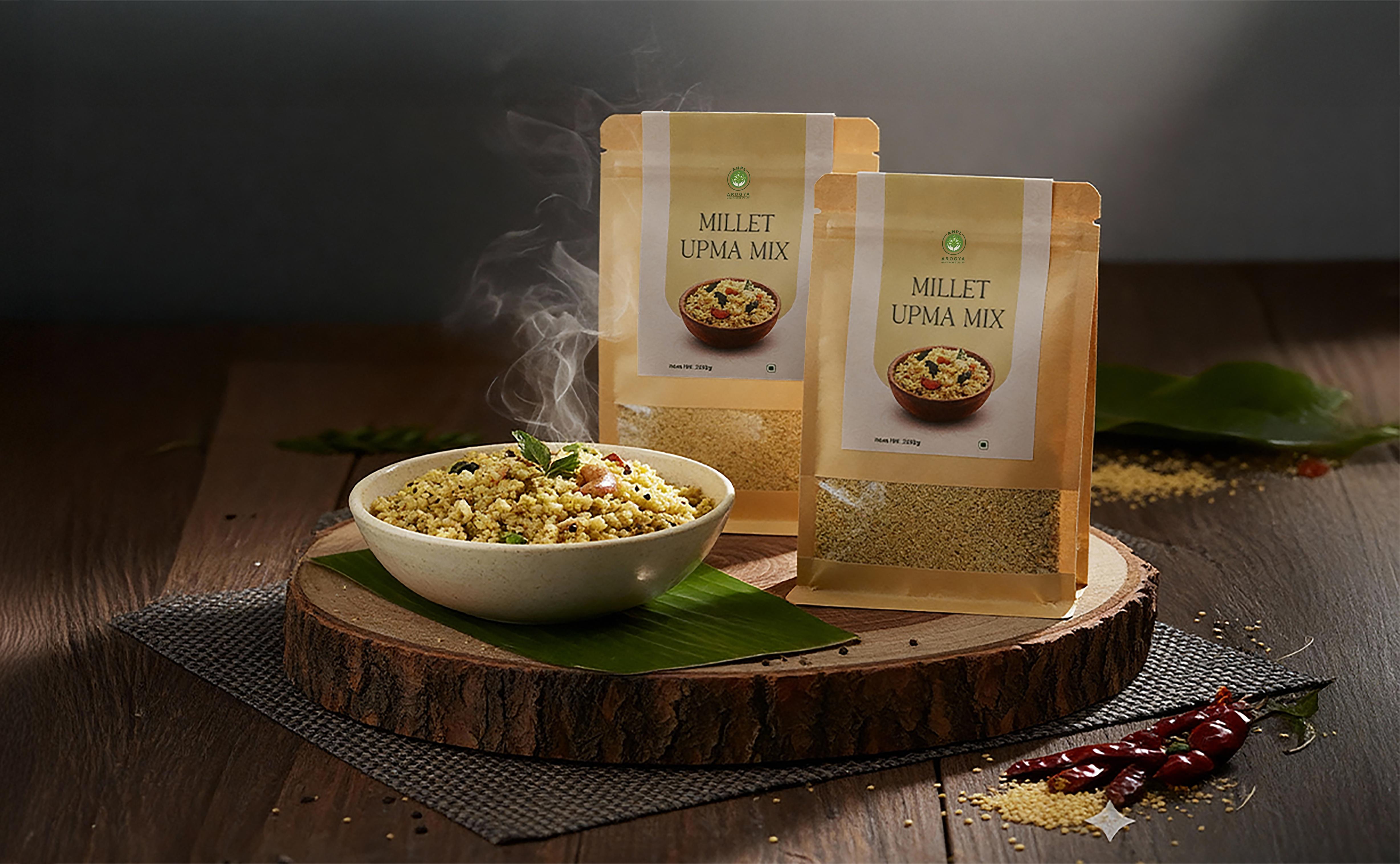 2 × MILLET UPMA MIX COMBO PACK - FLAT 15% OFF - arogyaangadi